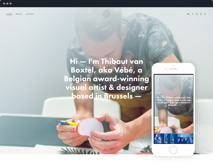 Create a beautiful design website in minutes - Adobe Portfolio